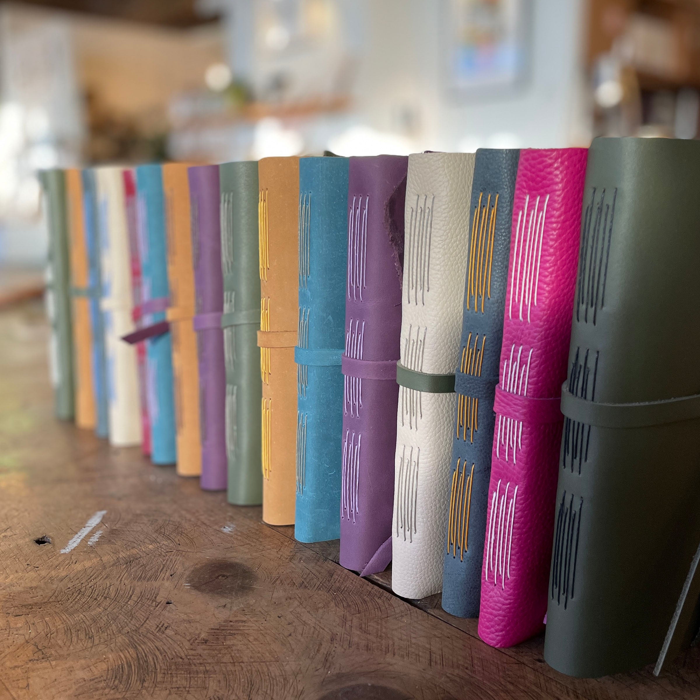 Large Hand Bound Leather Journal - Plain Pages – Green Bird Press