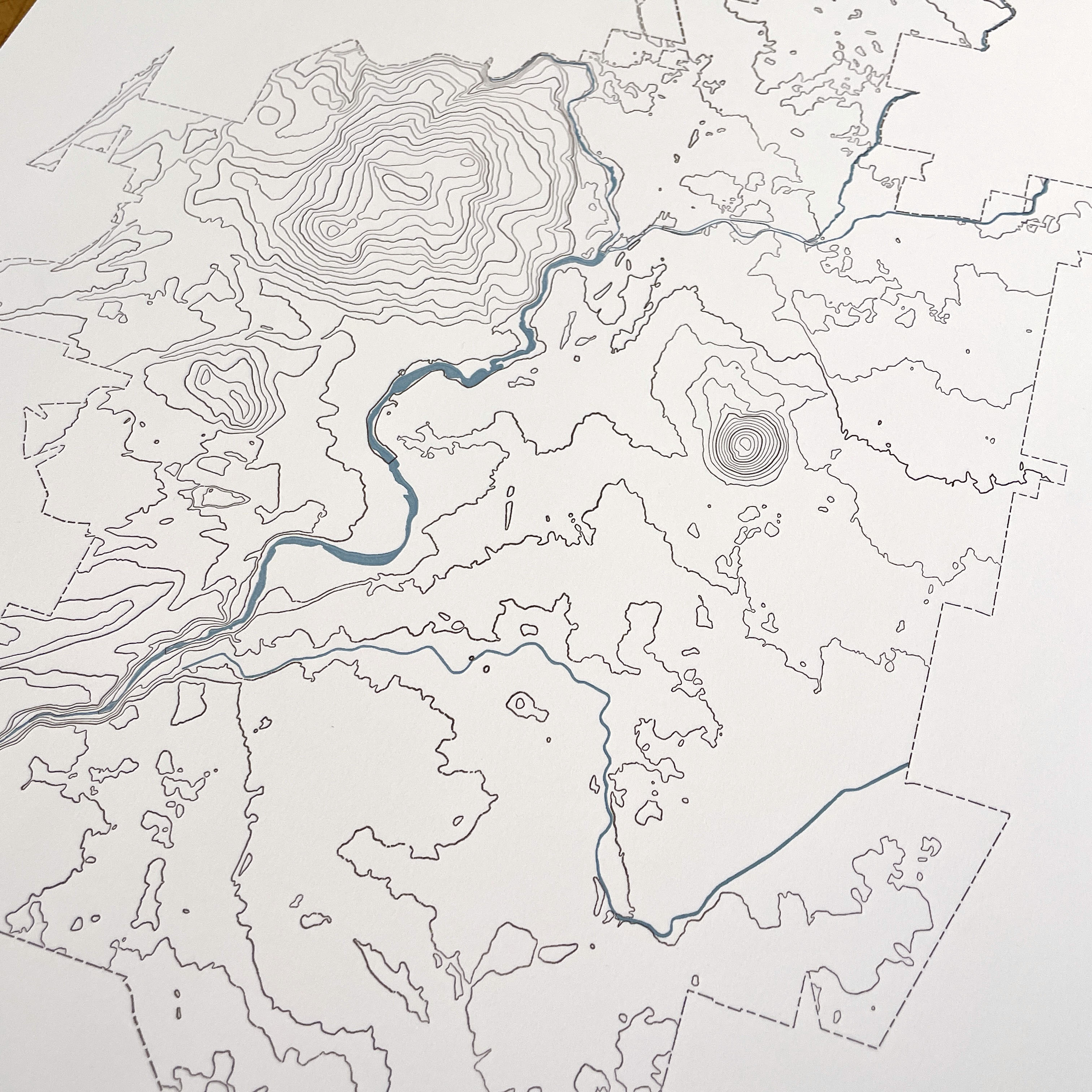 Bend Oregon Topographic Map Letterpress Print – Green Bird Press