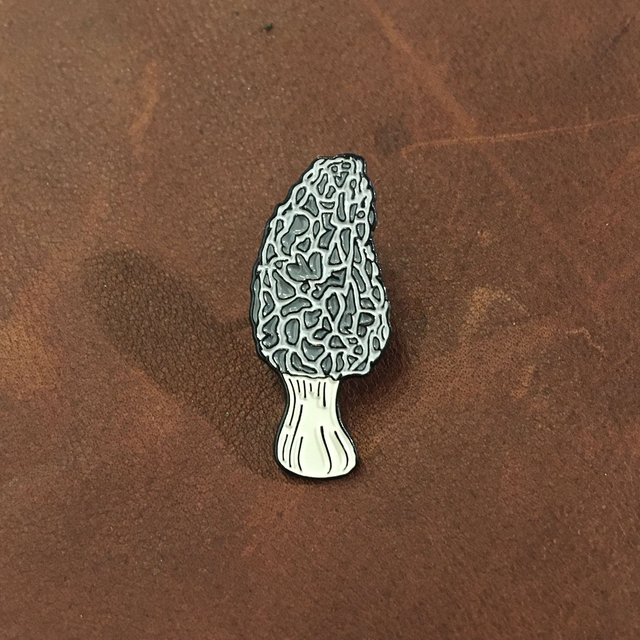 Morel Mushroom Enamel Pin – Green Bird Press